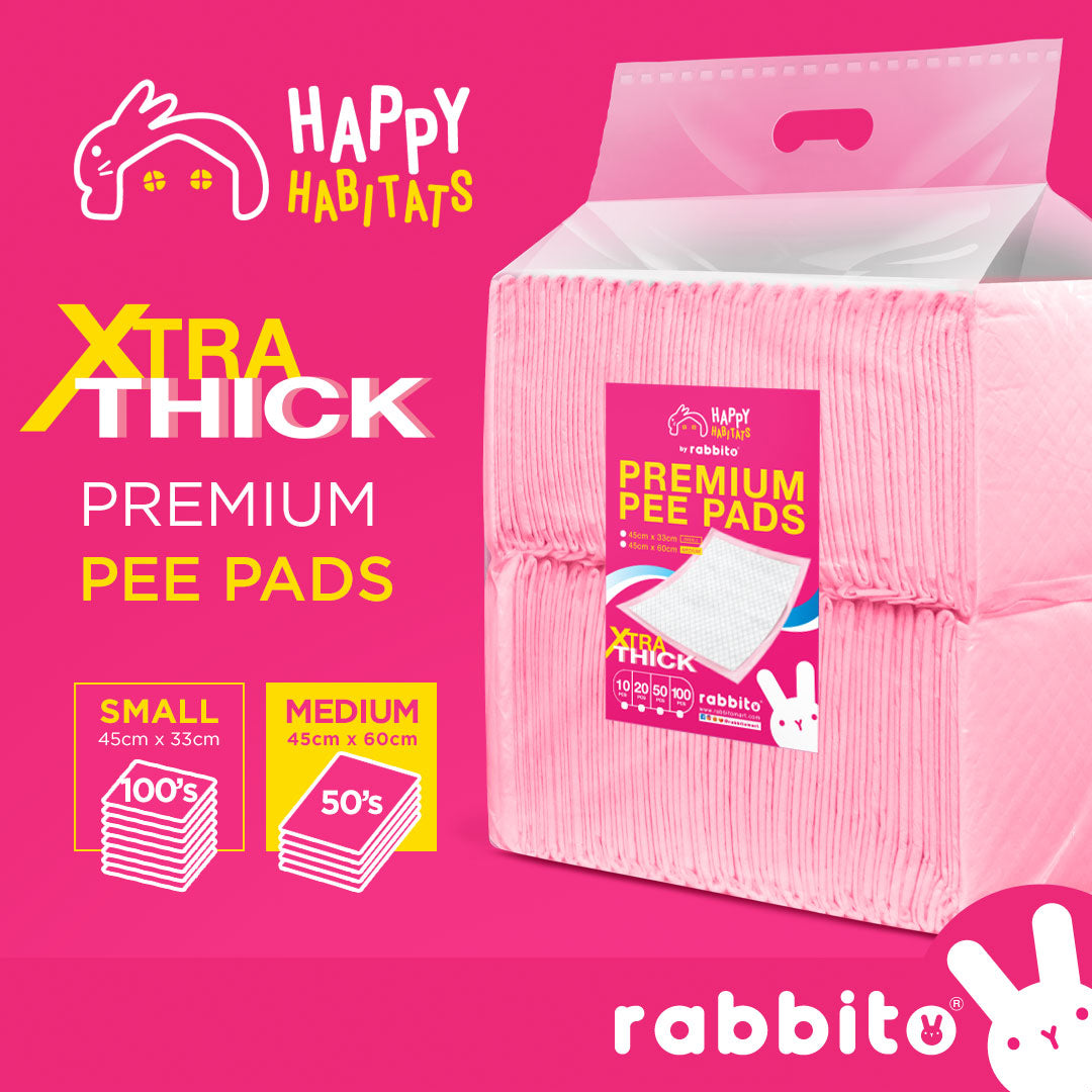 Happy Habitats EXTRA THICK Premium Pee Pads – Rabbito