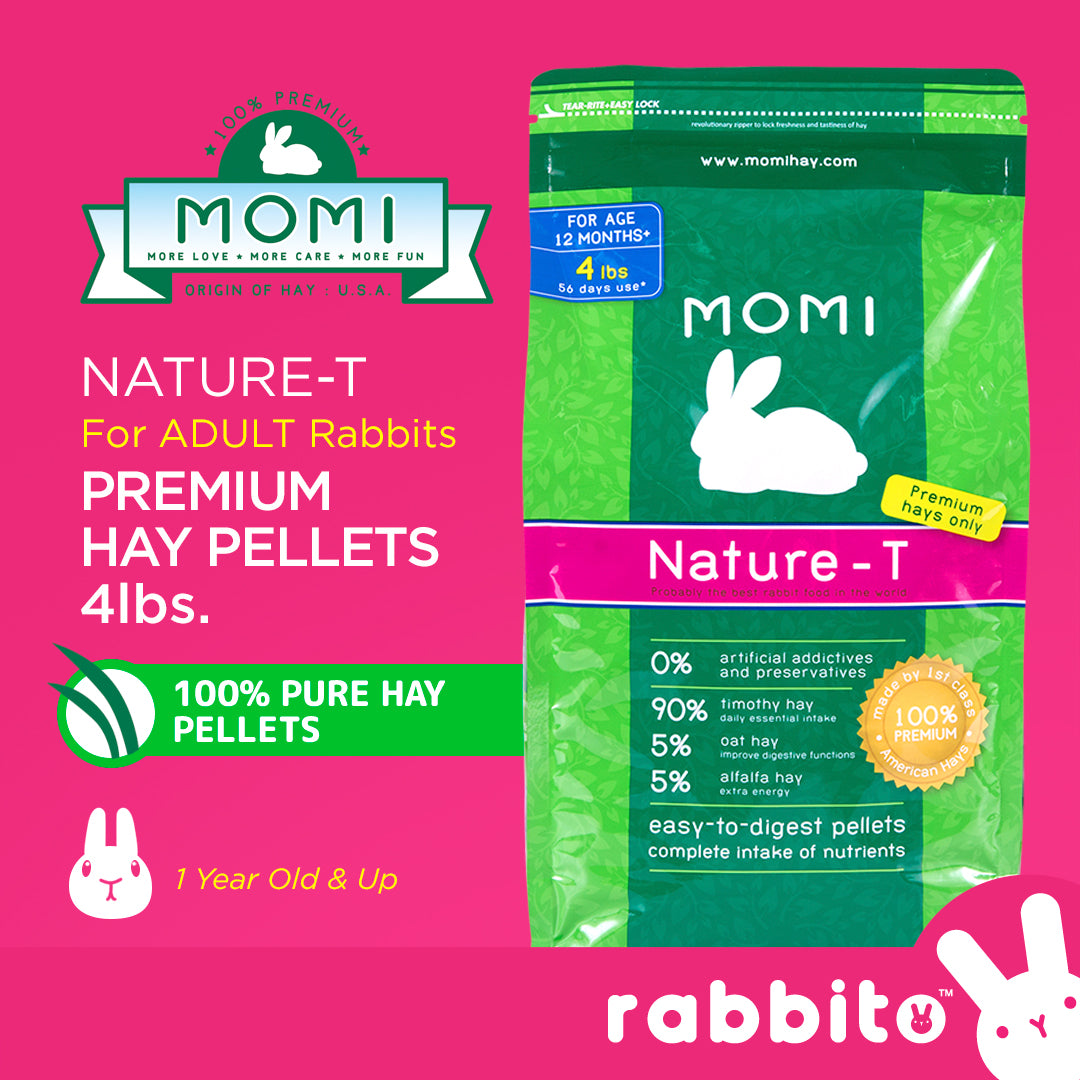 PREORDER: MOMI Nature-T 100% Pure Hay Pellets 4lbs – Rabbito